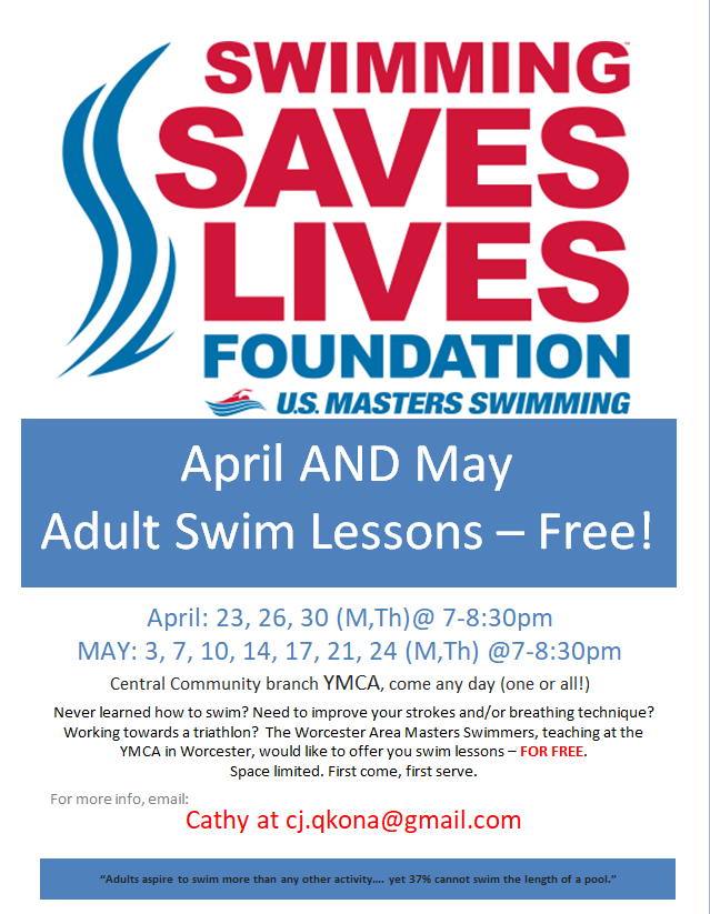 WAM Offers Free Swim Lessons – Worcester Area Masters